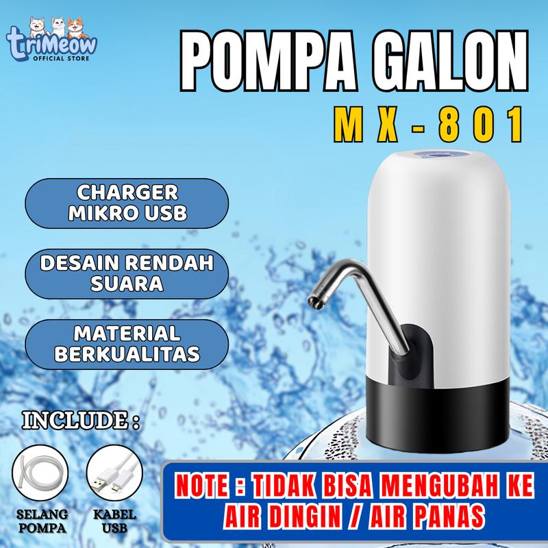 Pompa Galon Elektrik Smart Pumping Rechargeable Dispenser MX-801 Water ...