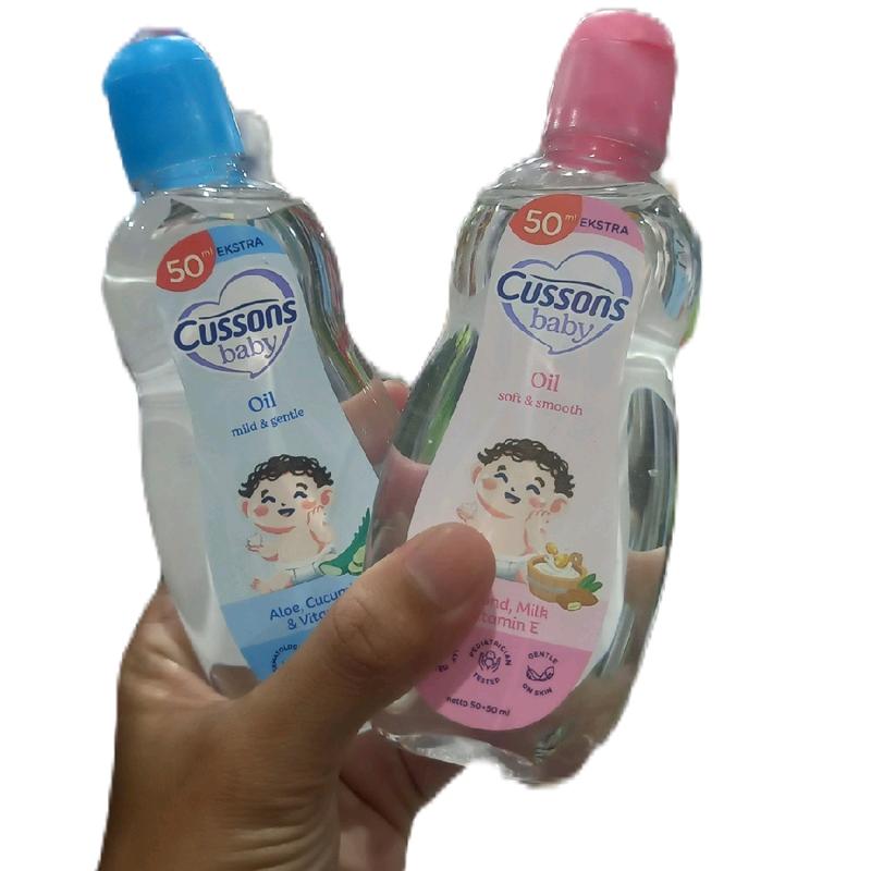 Cussons Baby Oil 50ml+50ml | Mild & Gentle Soft & Smooth - Shop | Tokopedia