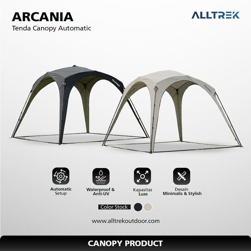 ALLTREK Tenda Canopy ARCANIA Pop Up Octagonal Shelter Tent Waterproof ...
