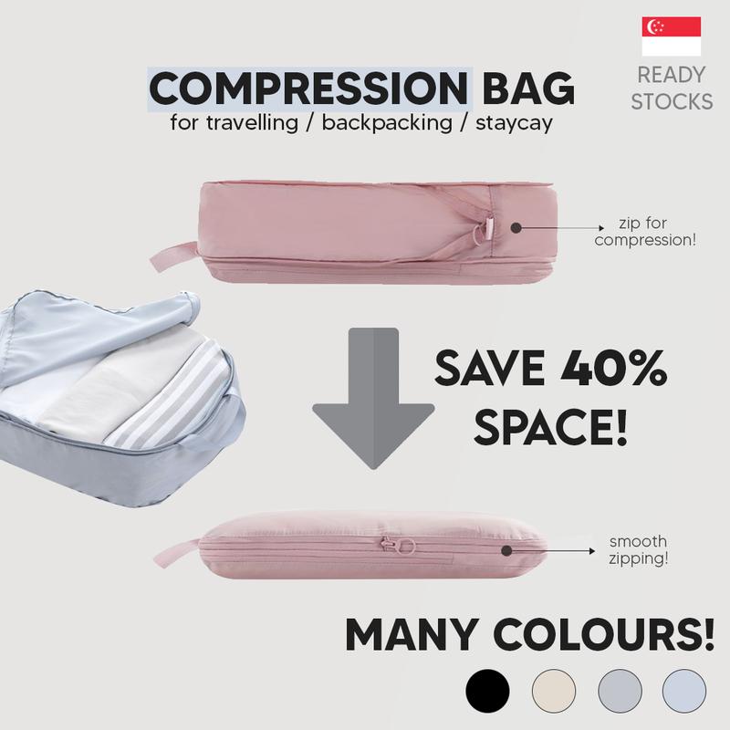 【SG】Premium Compression Packing Cubes Travel Organiser Cube Space ...