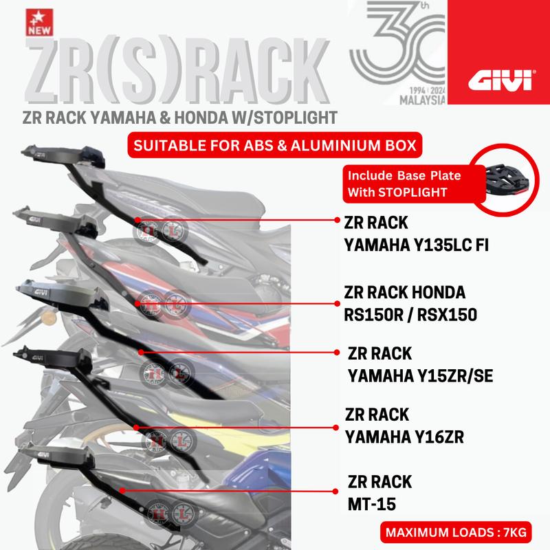 GIVI ZR RACK FOR MT15 / Y15 / Y16 / LC135 / RS150 / RSX WITH - TikTok ...