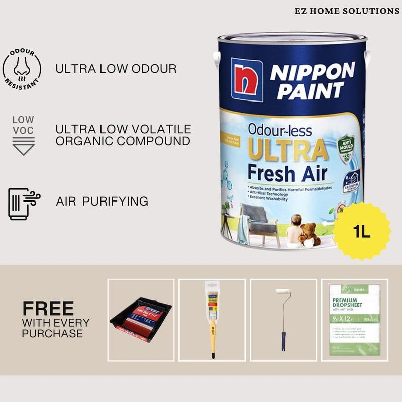 [FREE PAINTING KIT] Nippon Paint Odour-less Ultra Fresh Air: - TikTok ...