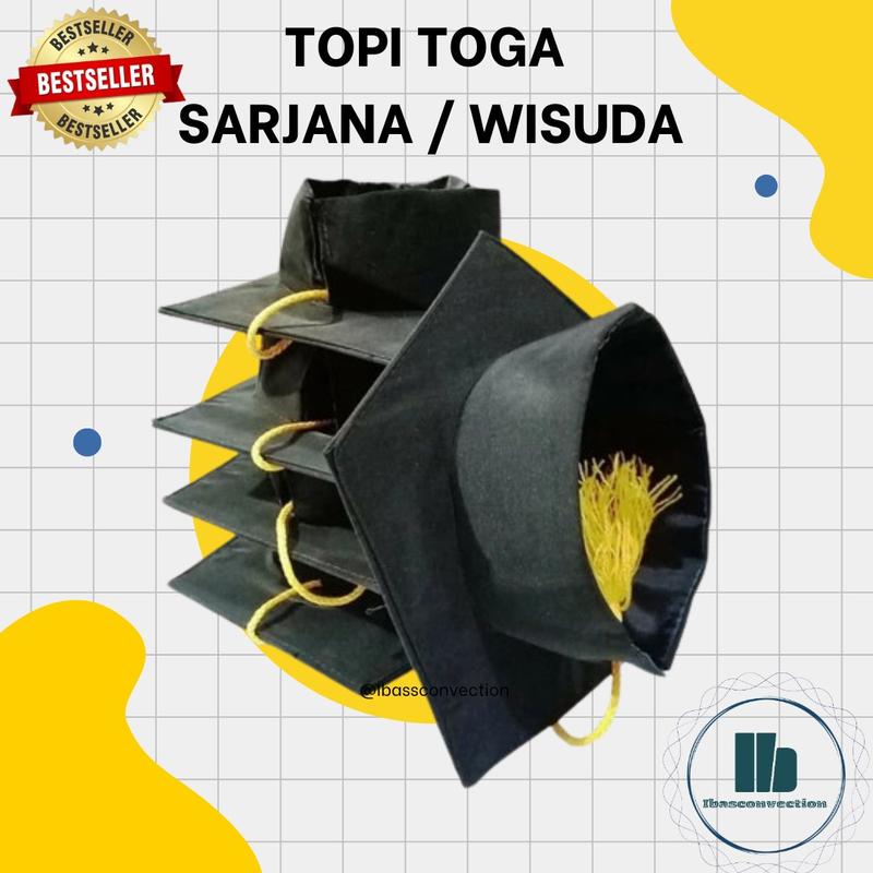 TOPI TOGA WISUDA SARJANA CUMLAUDE ANAK ANAK DEWASA, BAHAN TEBAL - Shop ...