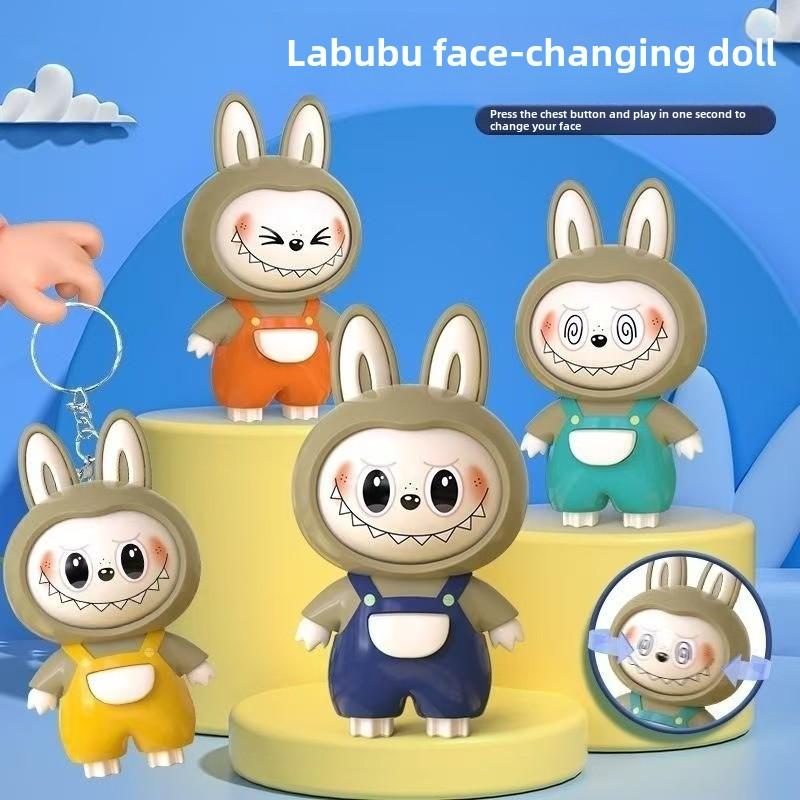 LALABUBU face changing doll, small gift, key chain, bag pendant ...