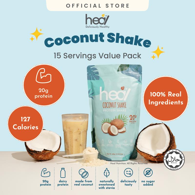 Heal Coconut Shake Protein Shake Powder 15 Servings Pack Drink - TikTok ...