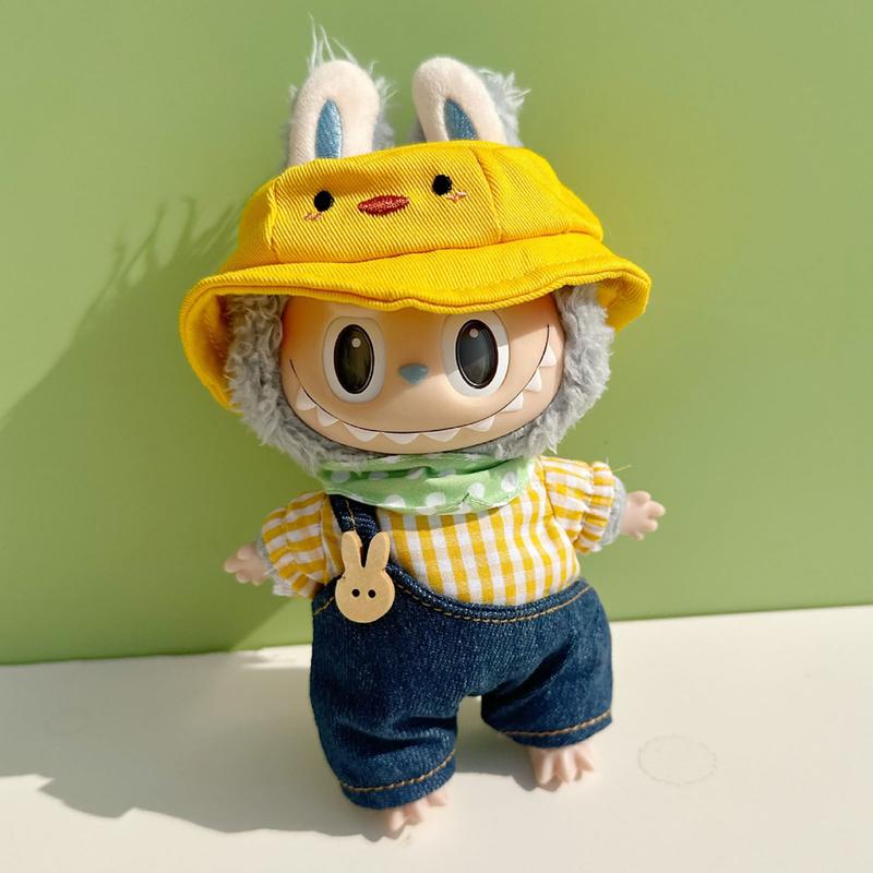 17cm Labubu Plush Doll Clothes Fashion Duck Suit Photo Props - TikTok ...