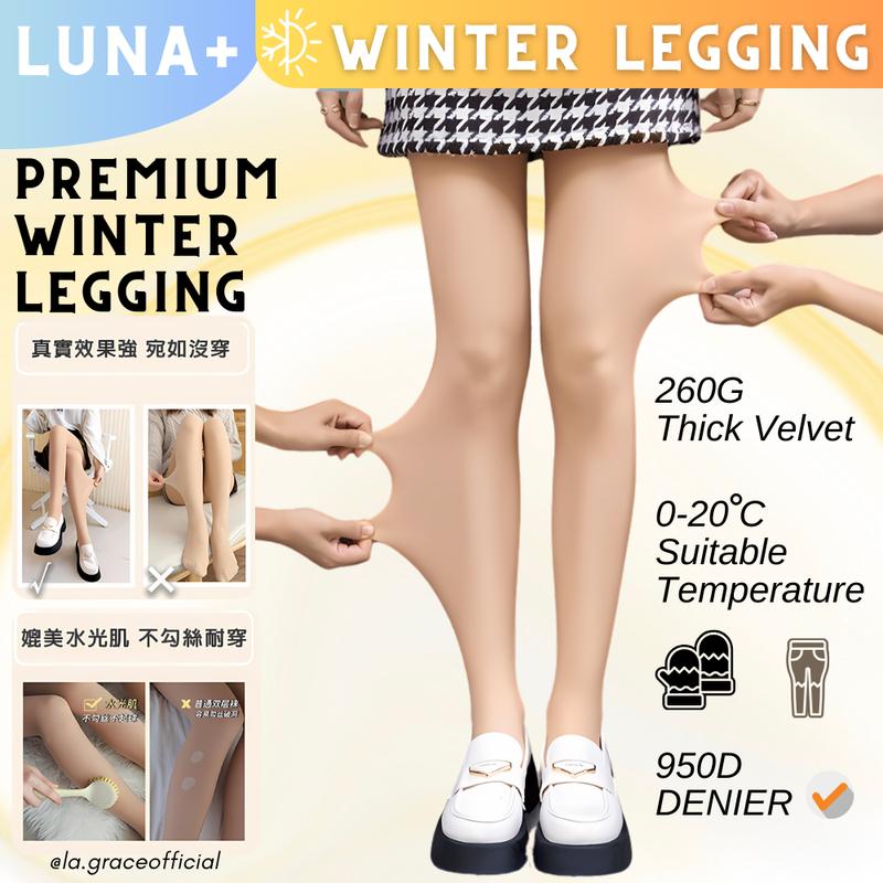【LAGRACE OFFICIAL】950D Denier Winter Legging Premium/260G Thick Velvet ...