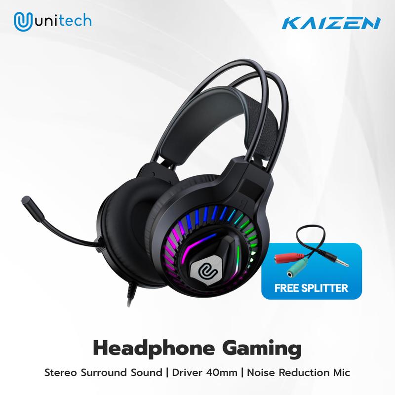 Headphone Gaming Kabel Unitech Kaizen Series Super Bass LED RGB - Shop ...