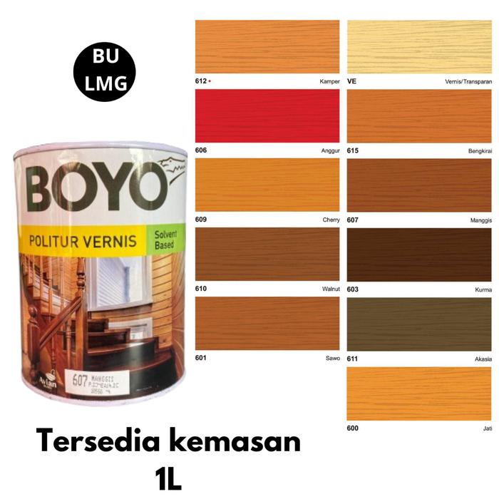 Jual Politur Boyo (1L) Solvent Base (Plitur Boyo Pengenceran Thiner ...