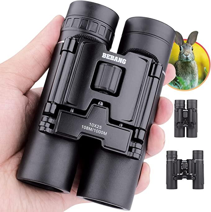10x25 Binoculars for Kids Adult, Small Compact Lightweight Folding ...