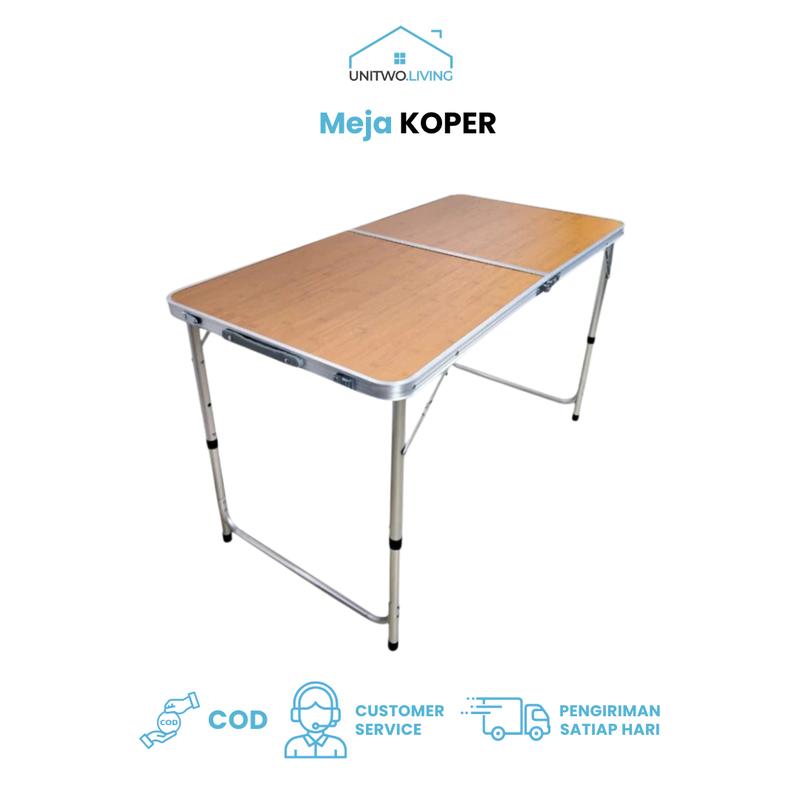 UNITWO Living Meja Lipat portable | Meja Koper | Meja makan lesehan ...