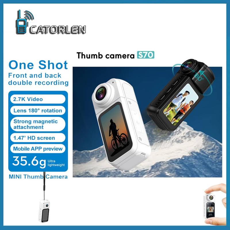 Catolren S70 Action Camera 2.7K Support 1080P 1.47-inch IPS 350MAH ...