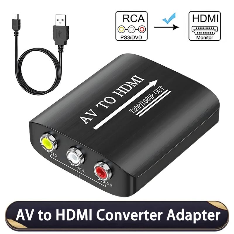 1080P HD AV RCA To HDMI-Compatible Composite Adapter Audio Video ...