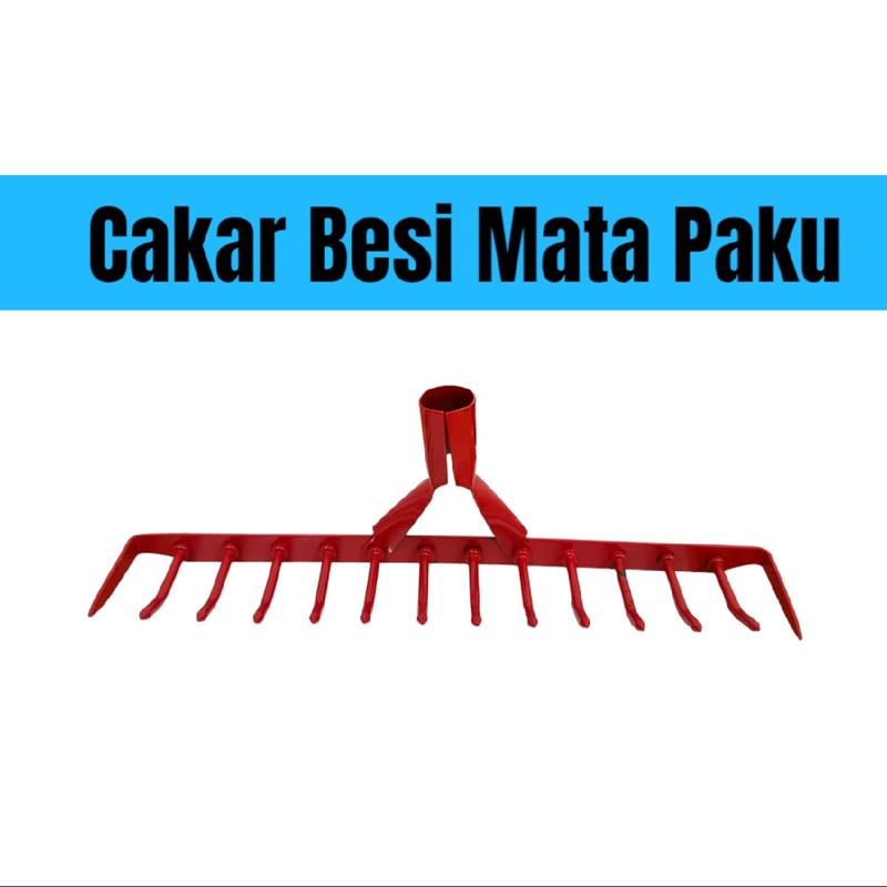 Cakar Besi Mata Paku Rumput | Iron Grass Raker Gardening Farming ...