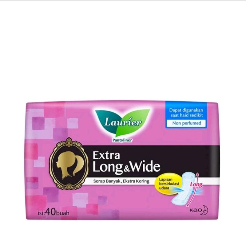 Laurier Extra Long & Wide 40PCS - Pantyliner Non Perfume - Shop | Tokopedia