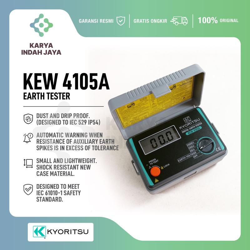 Digital Earth Tester Kyoritsu 4105A / meger tanah - Shop | Tokopedia