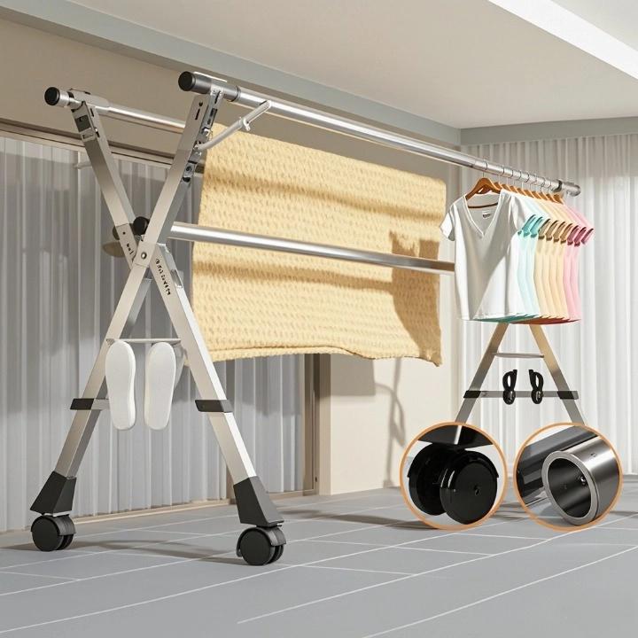 Foldable Stainless Steel Sampayan Clothes Rack Laundry Dryin - TikTok ...