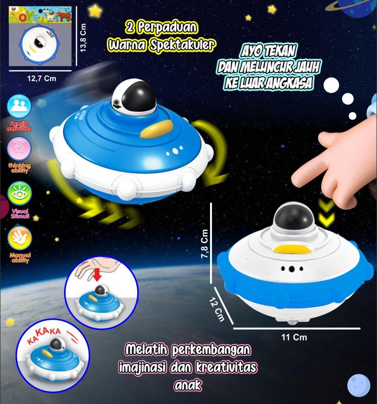 Mainan Anak Astronot Tekan Bisa Berjalan Astronout Ufo Dan Rocket - Shop | Tokopedia