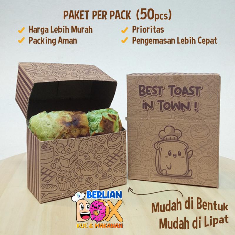Toast box bread bahan kraft termurah / Dus kentang goreng Tebal - Shop ...