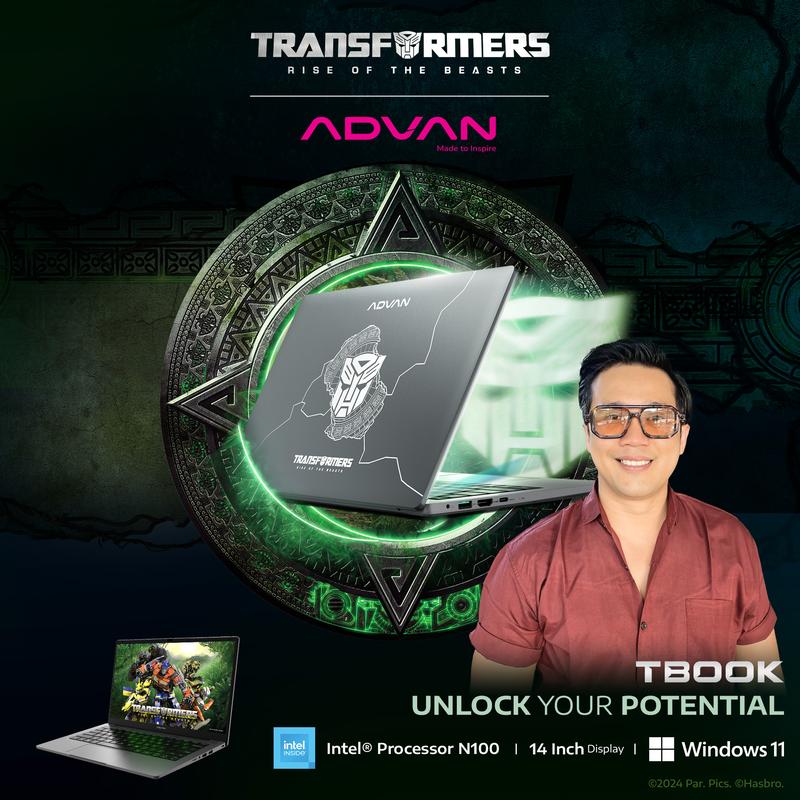 [Exclusive Fajar Gomez] ADVAN TBOOK x Transformers Intel N100 4GB/128GB ...