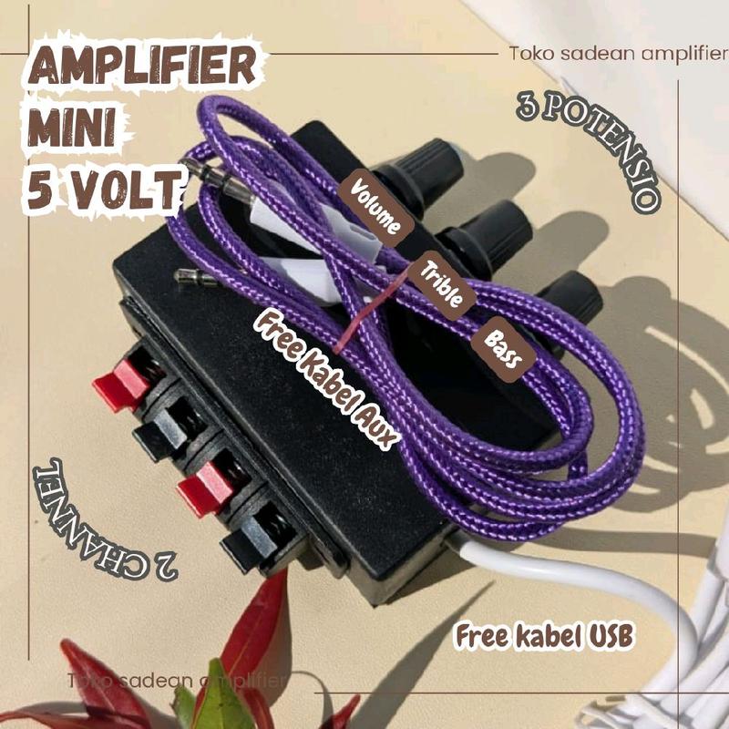 amplifier mini 5 volt 3 potensio siap ceksound - Shop | Tokopedia