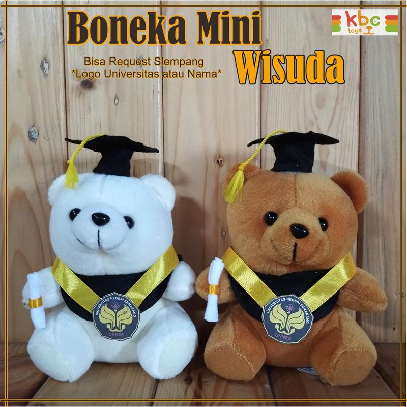 Boneka Mini Wisuda 15cm Custom Slempang Logo Universitas dan - Shop ...