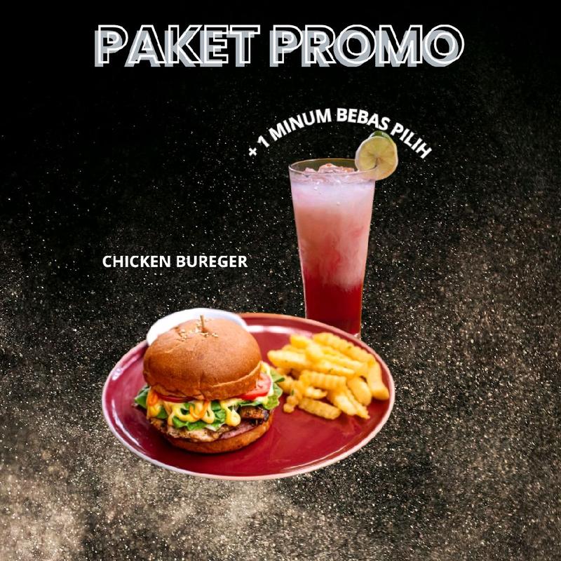 Paket single ( Chicken Burger + 1 minuman bebas pilih ) - Shop | Tokopedia
