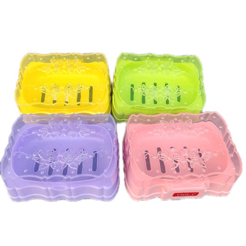 Kotak Sabun Batangan Mawar Tempat Sabun Bunga Tutup Viola Plastik BPA ...