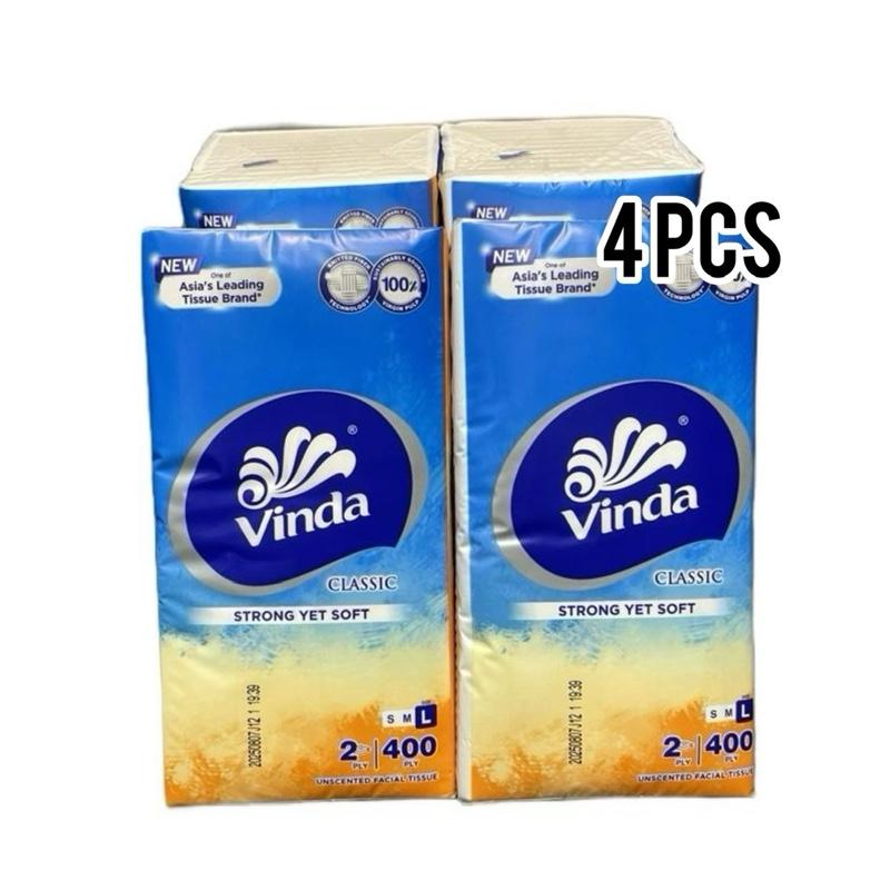 PAKET 4PACK | VINDA TISU CLASSIC 2PLY X 400PLY | TISU WAJAH VINDA ...