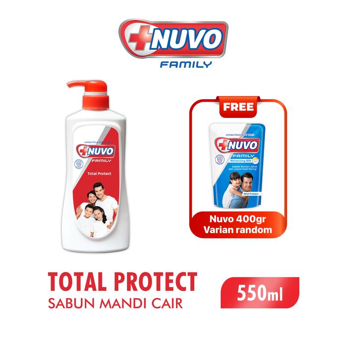 Promo Nuvo Sabun Mandi 550 ml + Free Nuvo 400 g Random Varian Series ...