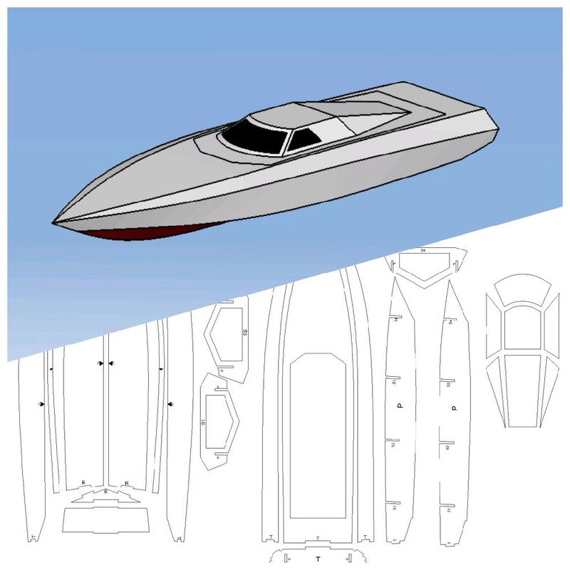 Rc Boat Plan Pola Kapal Speed Race Boat 1 - Shop | Tokopedia