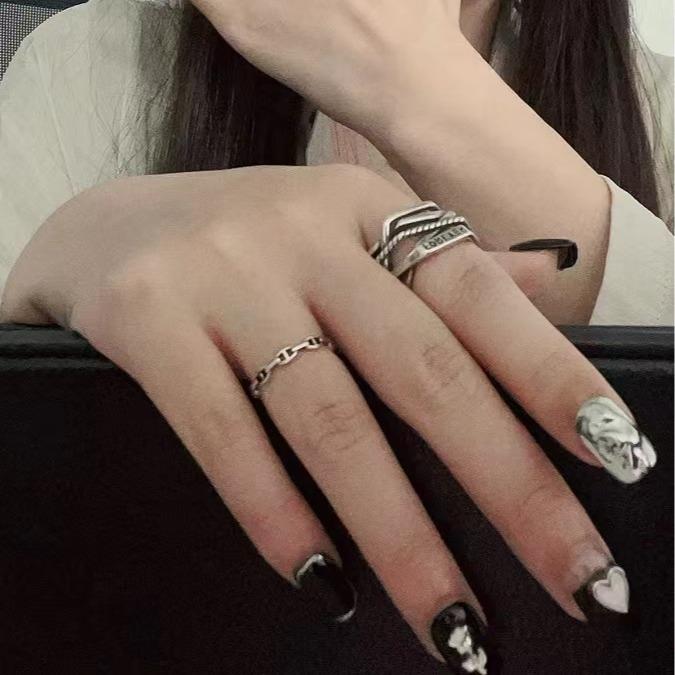 Handmade Press On Nails with Shell Heart Rose Pattern Reusable nail ...