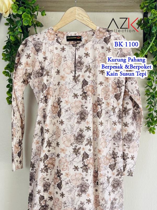 Kurung Pahang, Berpesak, Berpoket, Kain Susun Tepi, Corak Cantik ...