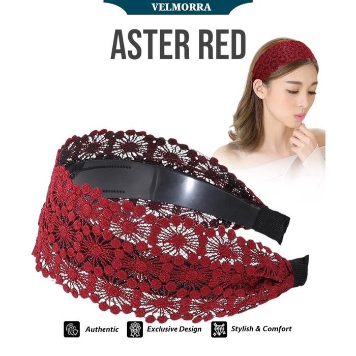 Jual Velmorra - Headbands Lace Flower Totem Silver Bando Korea Bandana ...