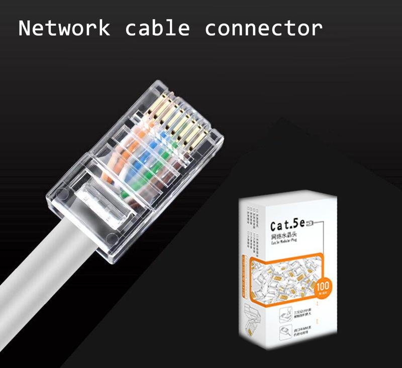100PCS RJ45 RJ-45 CAT5 CAT5E Modular Cable Ethernet Connecto - TikTok ...