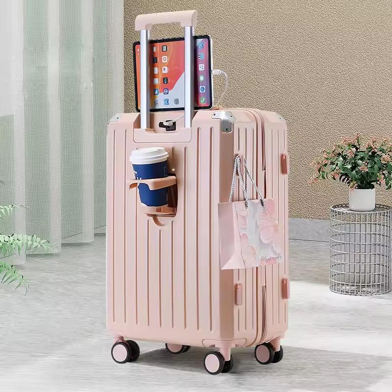 Aluminum alloy four corners wrapped girls fashion trolley case - TikTok ...
