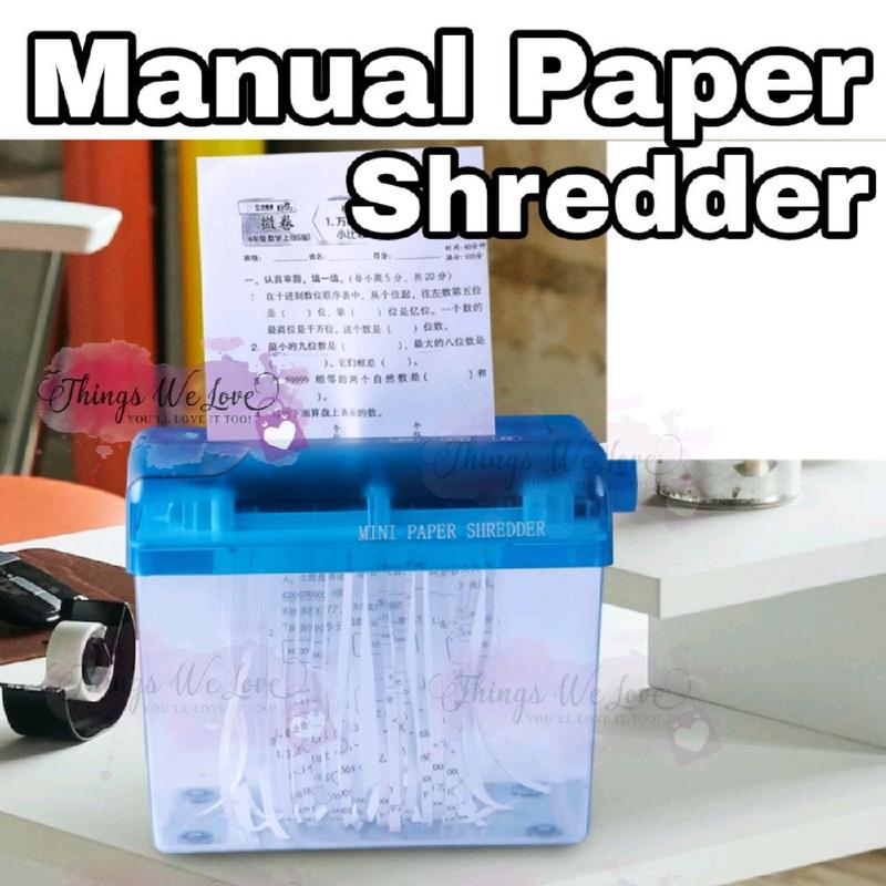 [SG] [FREE SHIP] Manual Paper Shredder Cutter Hand Shred Office ...