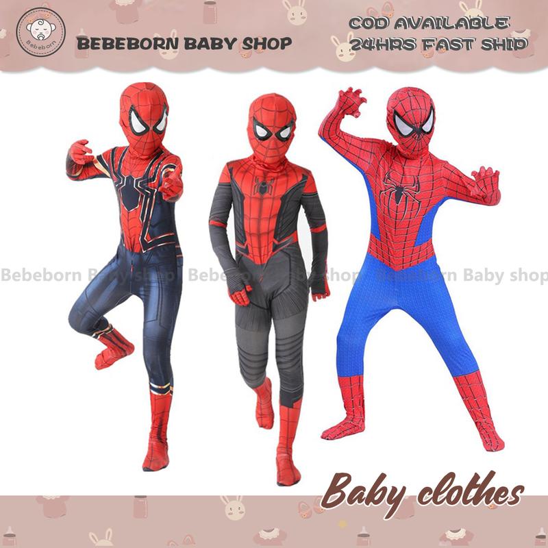 Kostum cosplay lelaki labah-labah untuk kanak-kanak lelaki, gaya ...