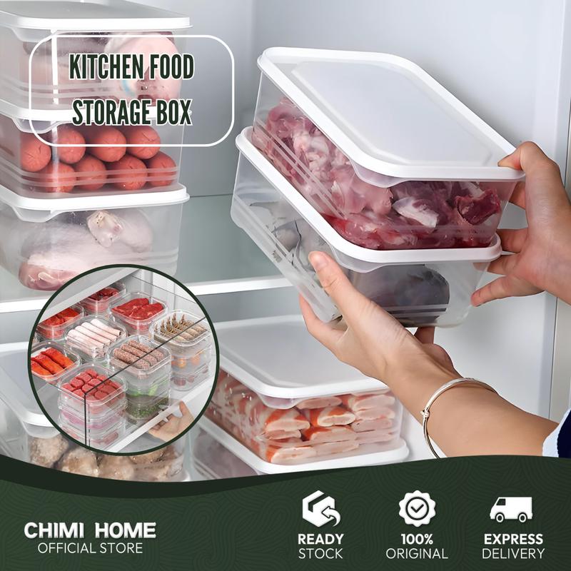 Freezer Storage Box 2000ml Fridge Kitchen Frozen Meat Case Freeze ...