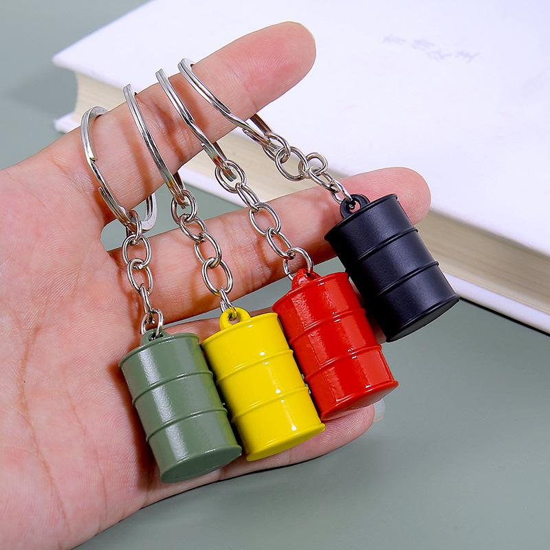 Creative Big Oil Drum Model Keychain 3D Fashion Car Accessories ...