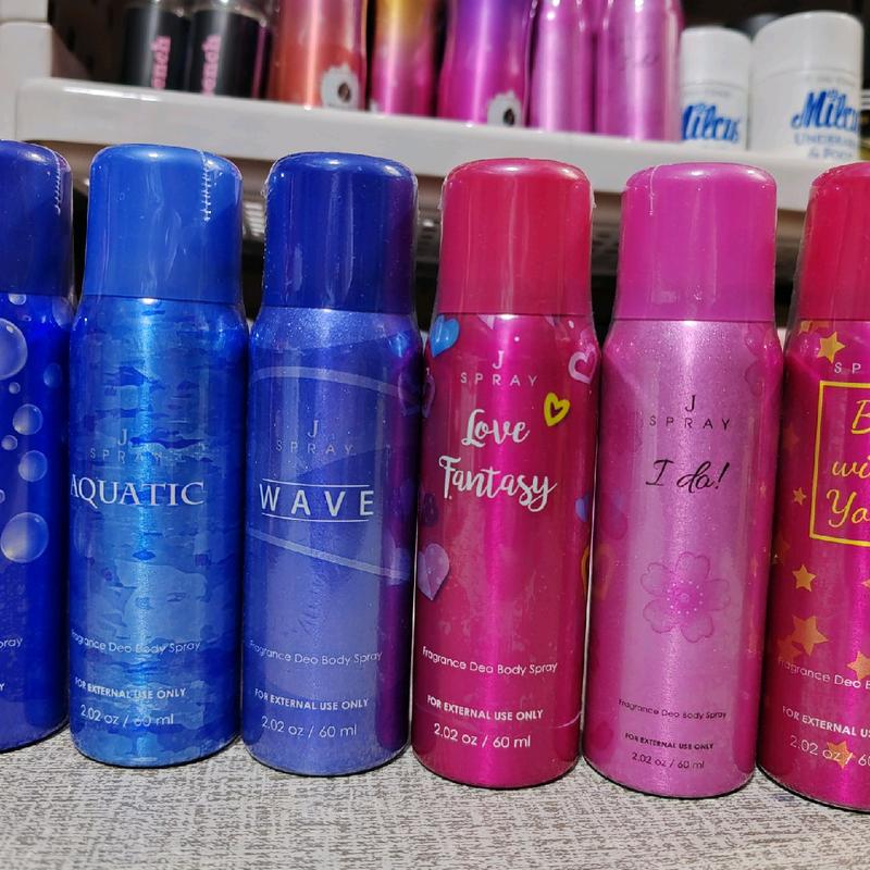 J Spray Fragrance Deodorant Spray for Men & Women, Alcohol-Free ...