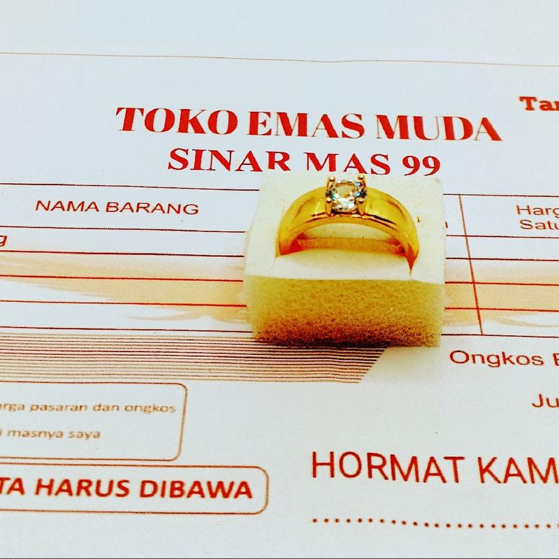 Cincin emas mata satu bersertifikat resmi dari toko Rings - Shop ...