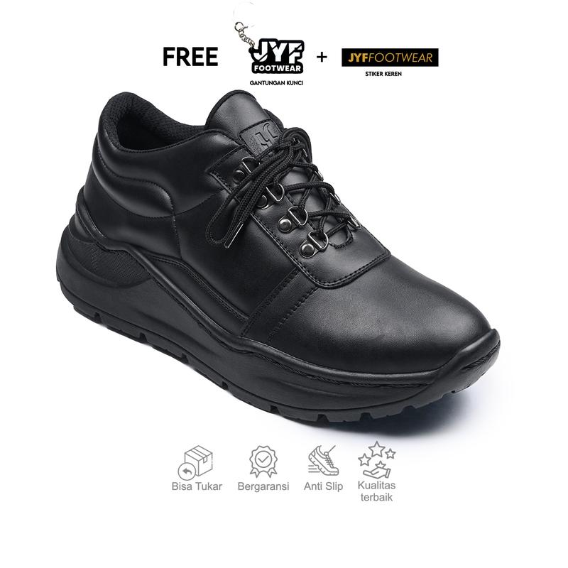 JYF - Edge Black Sepatu Boot Pria Formal Casual - Shop | Tokopedia