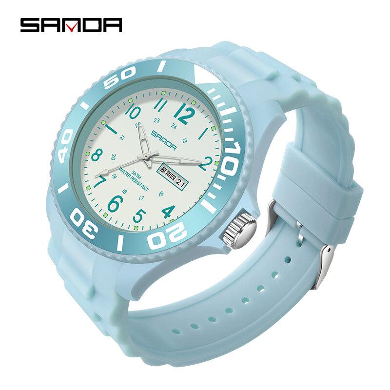 Sanda - jam tangan kuarza mewah berkilau, kalis air, asli, trend ...