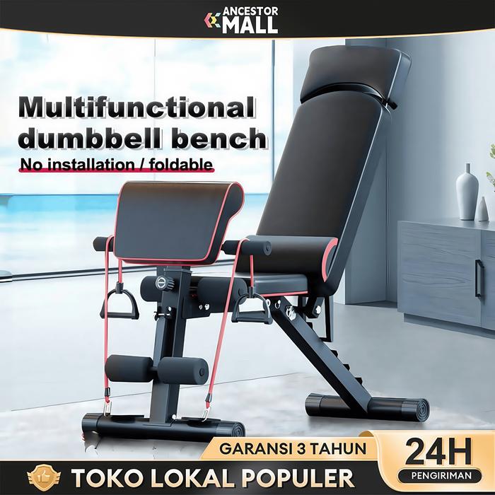 Promo 【MY-HI】 Sit Up Bench Adjustable Folding Fitness Bench Press ...