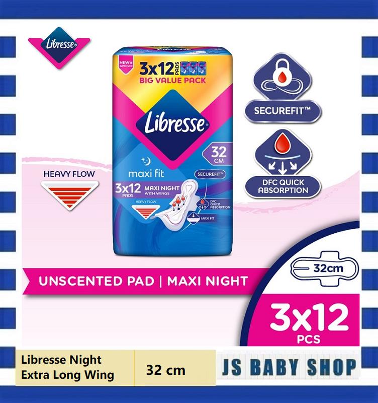 Libresse Maxi Night Wing 32cm untuk Wanita - Feminine - TikTok Shop ...