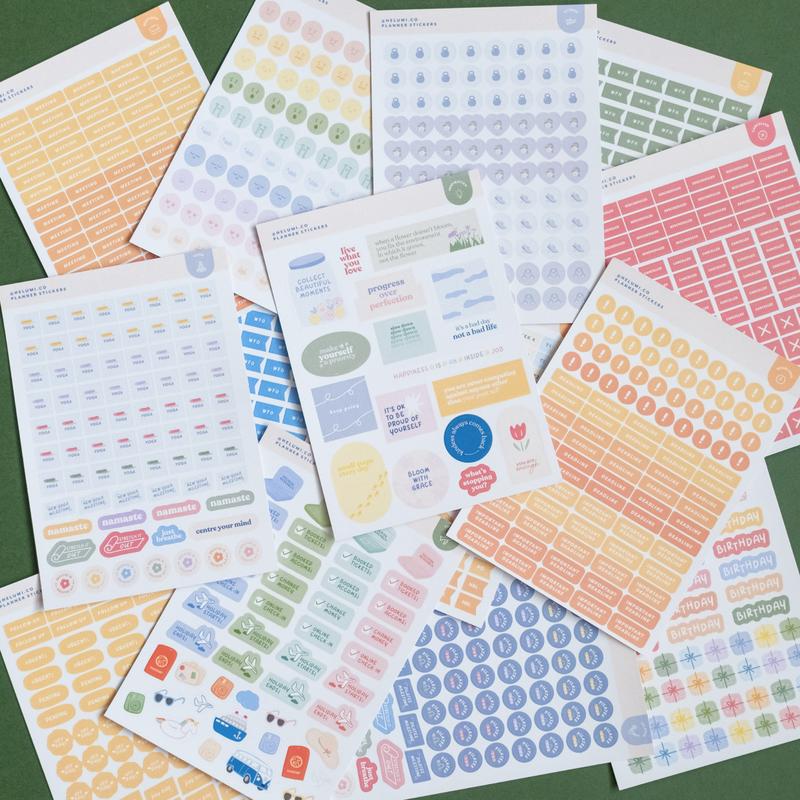 [HELUMI] Useful cute planner stickers (school student work exercise ...