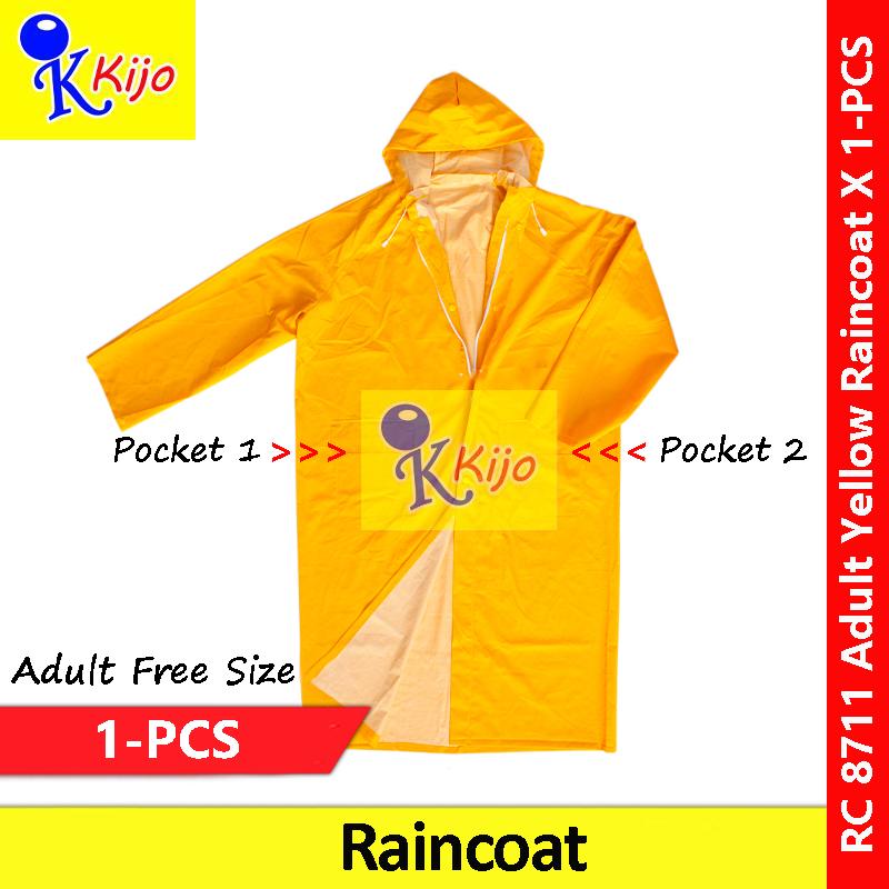 Yellow Adult Raincoat Size54 Free Size Baju Hujan Kuning Tebal - TikTok ...