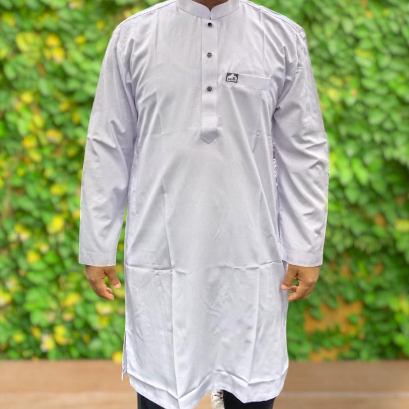 Kurta labuh gamis Putih bawak lutut 100%cotton kain pakistan - TikTok ...