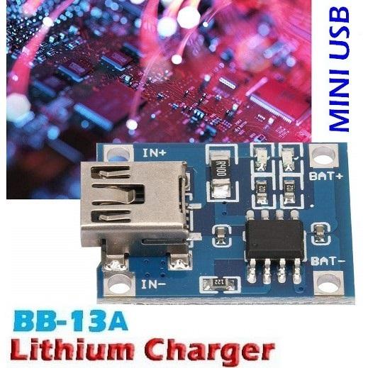 Jual Kit Charger Mini USB To Lithium Battery Output 5V 1A TP4056 Modul ...